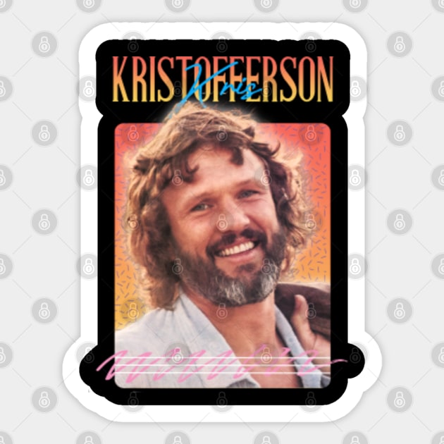 Kris Kristofferson Retro Aesthetics Fan Art Kris Kristofferson Sticker Teepublic